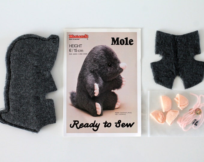 Sewing Kit Mole Minicraft Vintage / Soft Toy Stuffed Animal Craft Set ...