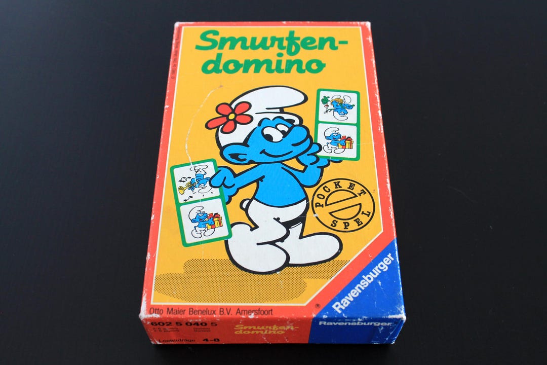 Ravensburger Smurfen Domino Smurfs 1983 | Vintage Family Children 4 ...
