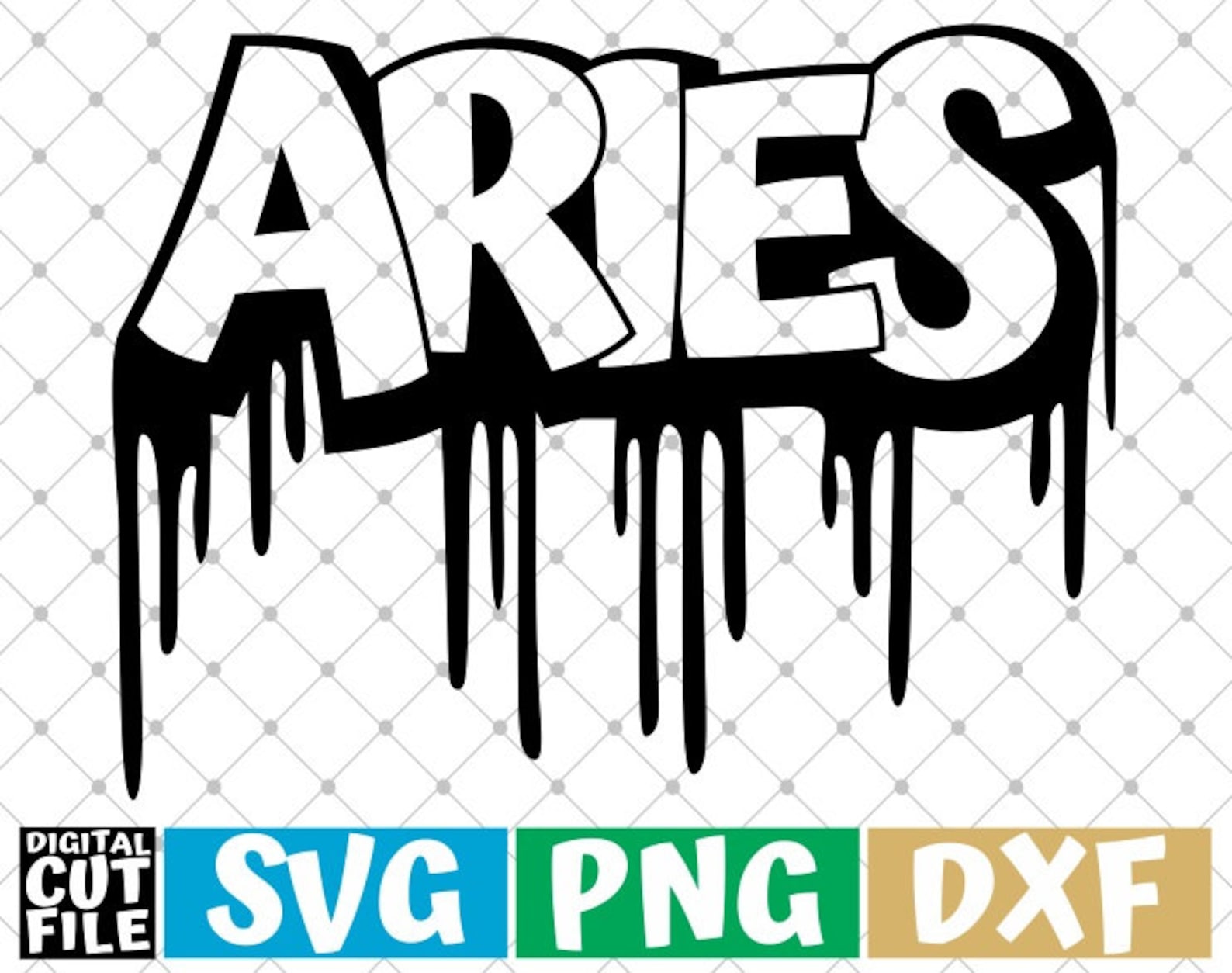 Aries Zodiac Sign Svg Horoscope Dripping Words Svggraffiti - Etsy