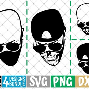 4x Man in Mask Designs Bundle Svg Glasses Svg Bald Man Svg - Etsy