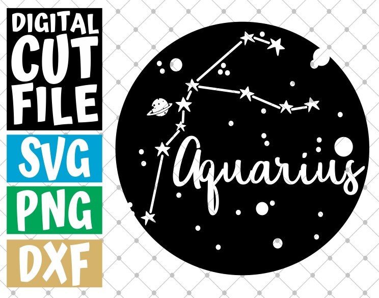 Aquarius Zodiac Sign Svg Horoscope Svg Astrology Svg - Etsy
