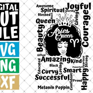 Aries Queen Svg Zodiac Sign Svg Horoscope Svg Astrology - Etsy