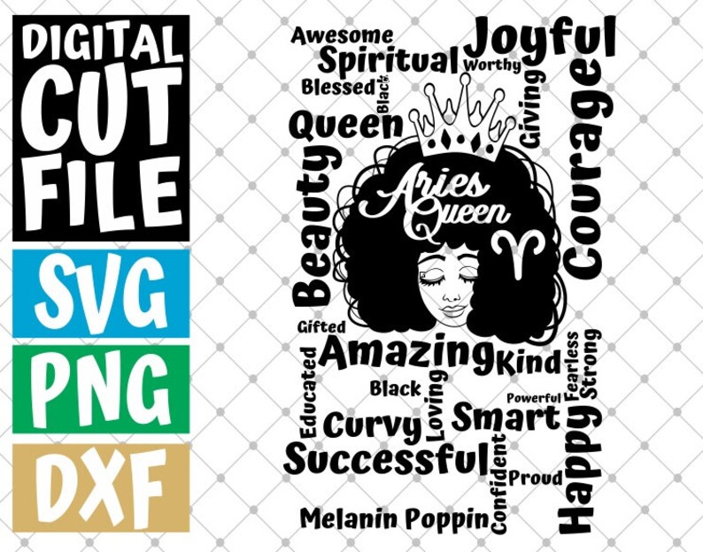 Aries Queen Svg Zodiac Sign Svg Horoscope Svg Astrology - Etsy