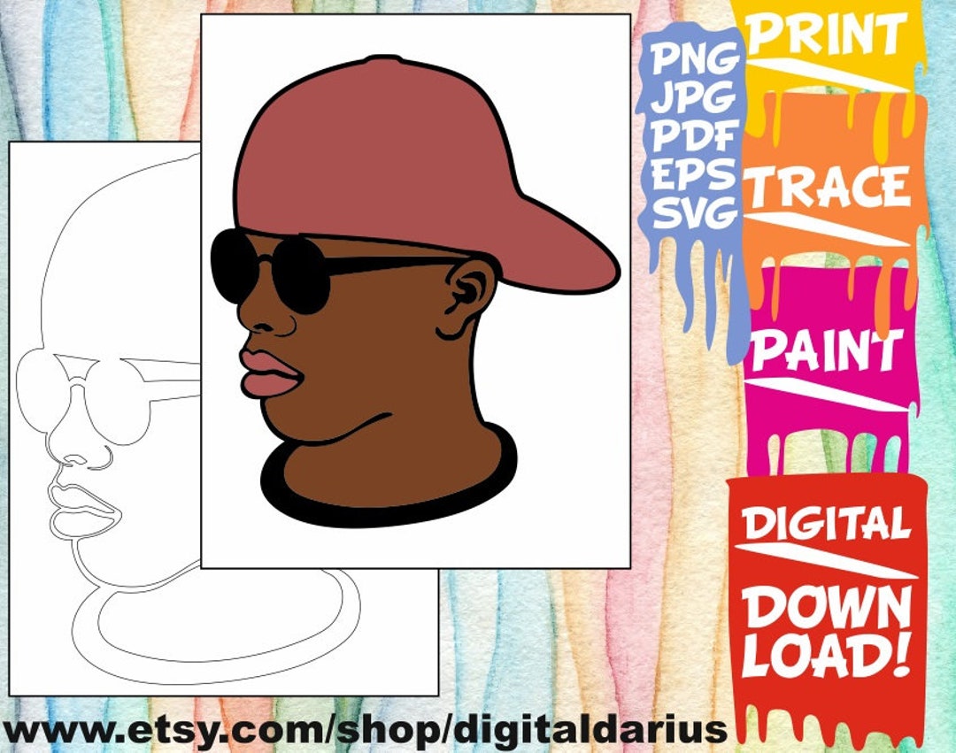 Afro Man Svg, Coloring Pages, African American Male, Black History Svg ...