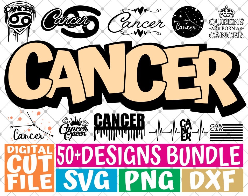 50x Cancer Zodiac Sign Bundle Svg Horoscope Svg Astrology - Etsy