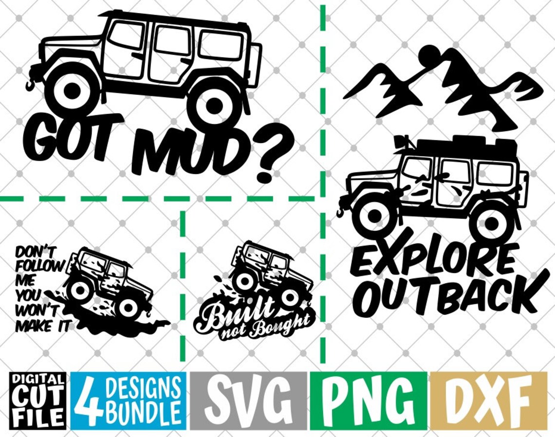 4x off Road Designs Bundle Svg 4x4 Car Svg Trip Svg Mud | Etsy