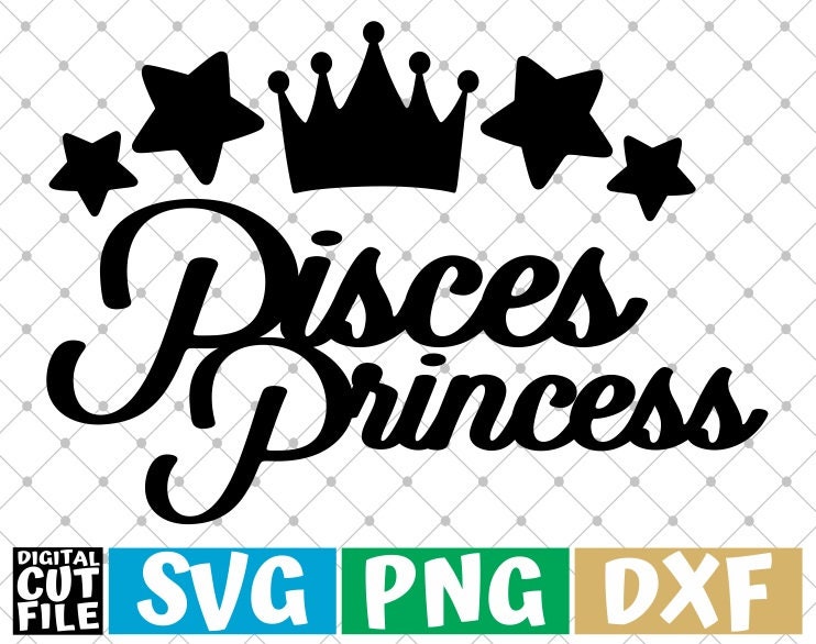 Pisces Princess Svg Zodiac Sign Svg Horoscope Svg Astrology - Etsy