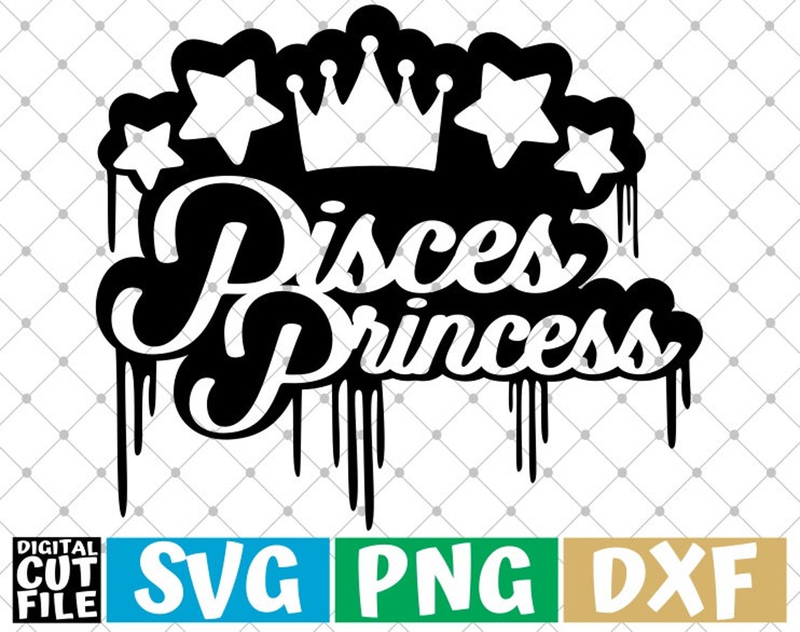 Pisces Princess Zodiac Sign Svg Horoscope Svg Astrology Svg - Etsy