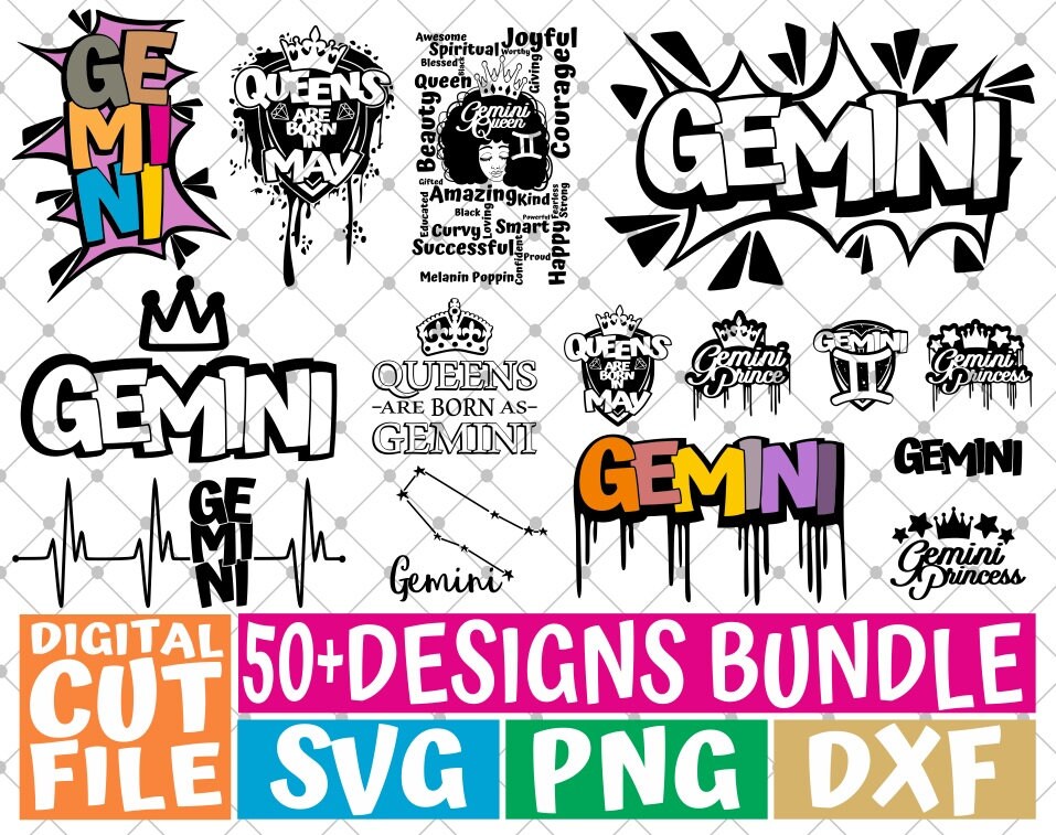 50x Gemini Zodiac Sign Bundle Svg Horoscope Svg Astrology - Etsy