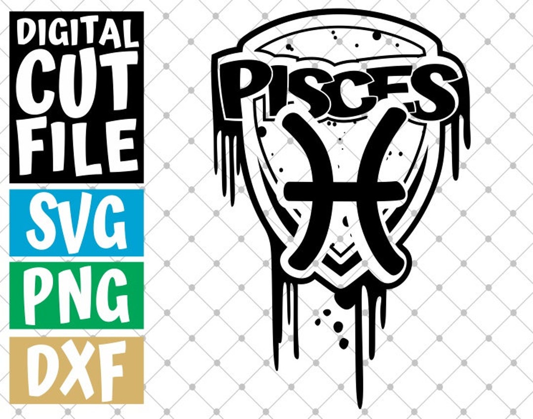 Pisces Zodiac Sign Svg Horoscope Svg Astrology Svg dripping - Etsy