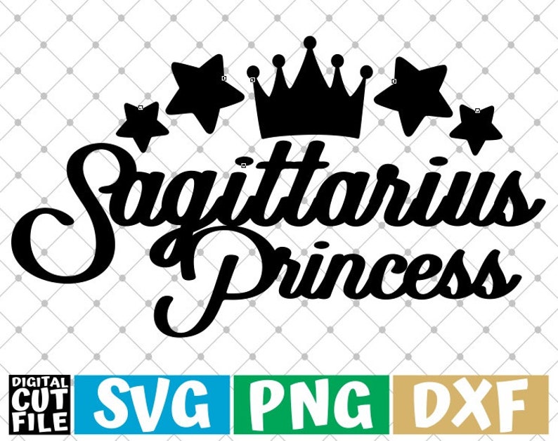 Sagittarius Princess Svg Zodiac Sign Svg Horoscope - Etsy