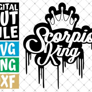 Scorpio King Zodiac Sign Svg, Horoscope Svg, Astrology Svg, Dripping ...