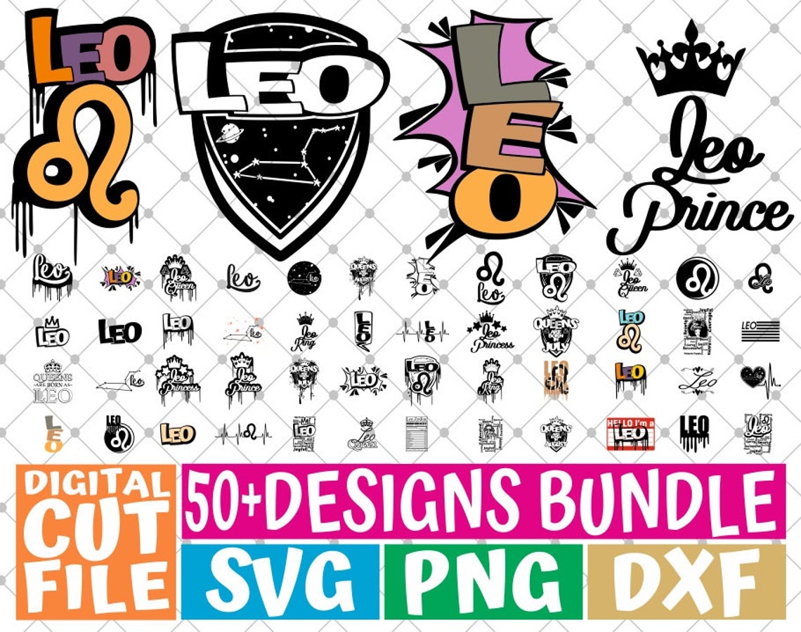 50x Leo Zodiac Sign Bundle Svg Horoscope Svg Astrology Svg | Etsy