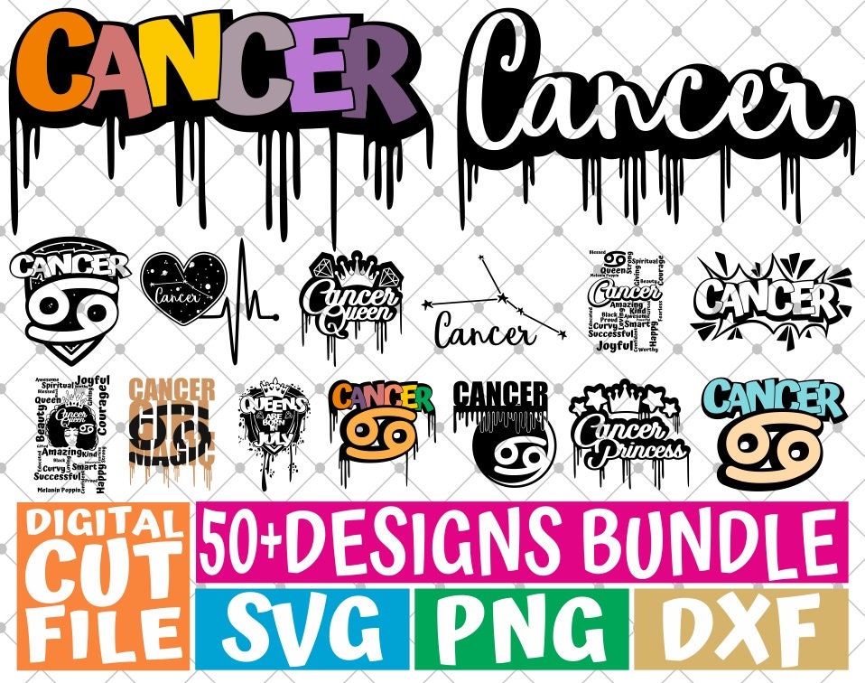 50x Cancer Zodiac Sign Bundle Svg Horoscope Svg Astrology - Etsy