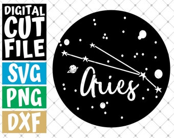 Aries Zodiac Symbol Svg Dxf Eps Png Jpg Vector Art - Etsy