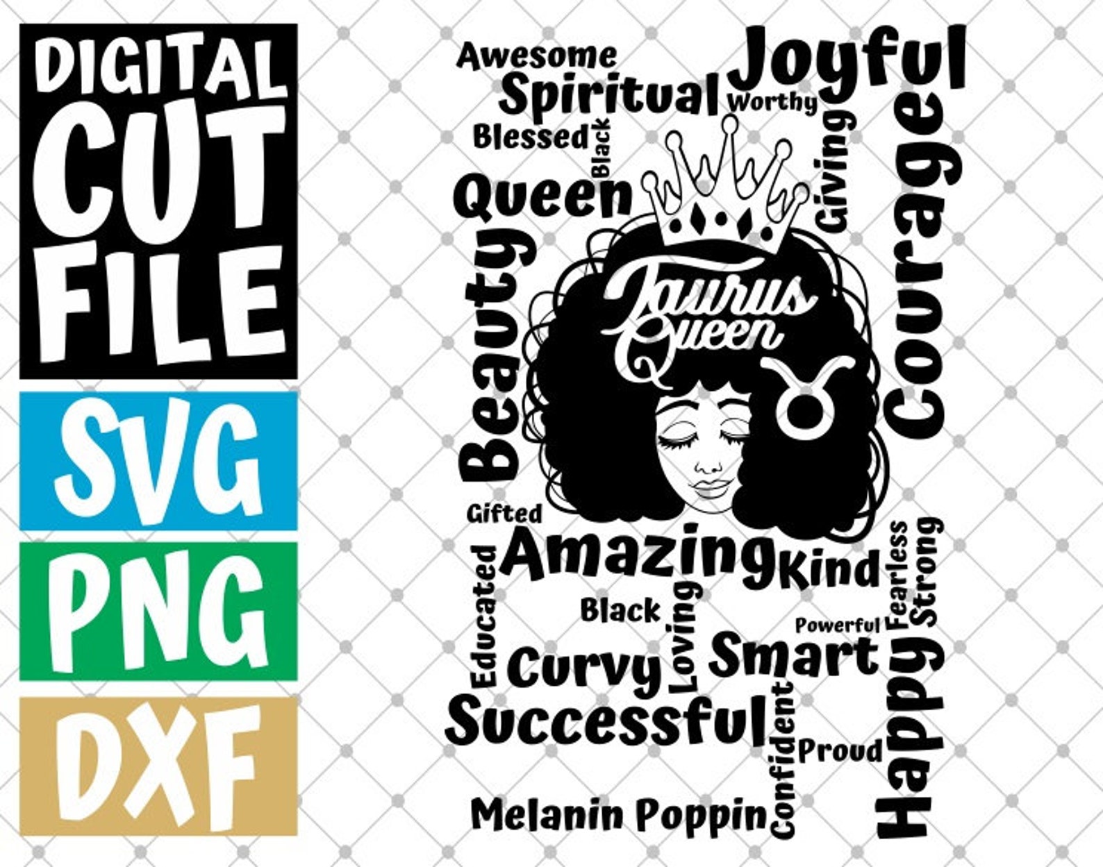 Taurus Queen Svg Zodiac Sign Svg Horoscope Svg Astrology - Etsy