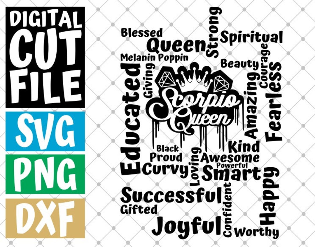 Scorpio Queen Svg, Zodiac Sign Svg, Horoscope, Astrology Svg, Black ...