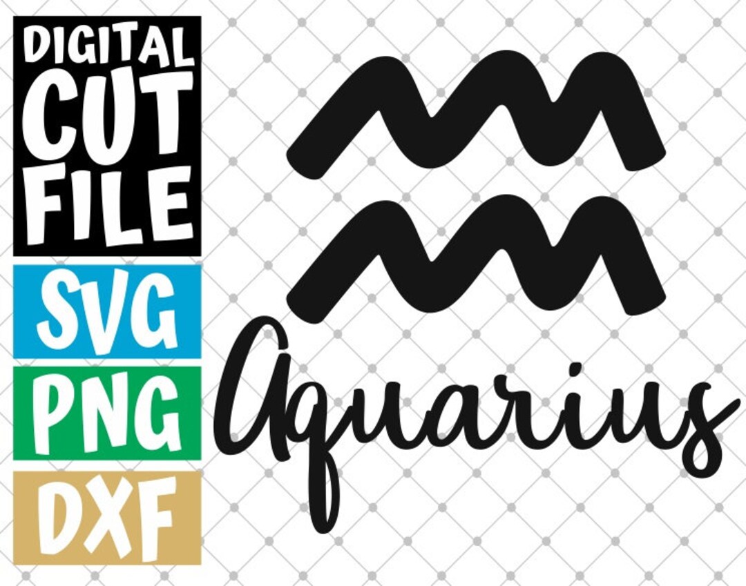 Aquarius Zodiac Sign Svg Horoscope Svg Astrology Zodiac - Etsy