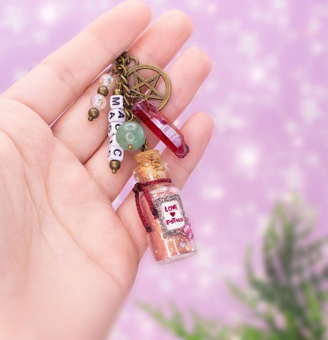 Love Potion Bag Charm | Potion Bottle Bag Pendant | Witch Potion ...