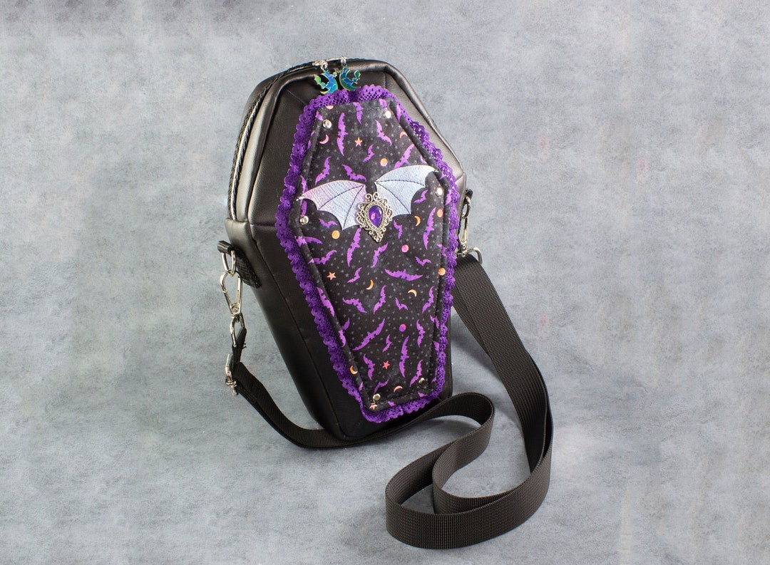 Bat Coffin Crossbody Bag Gothic Purse Pastel Goth Bag With Bats - Etsy