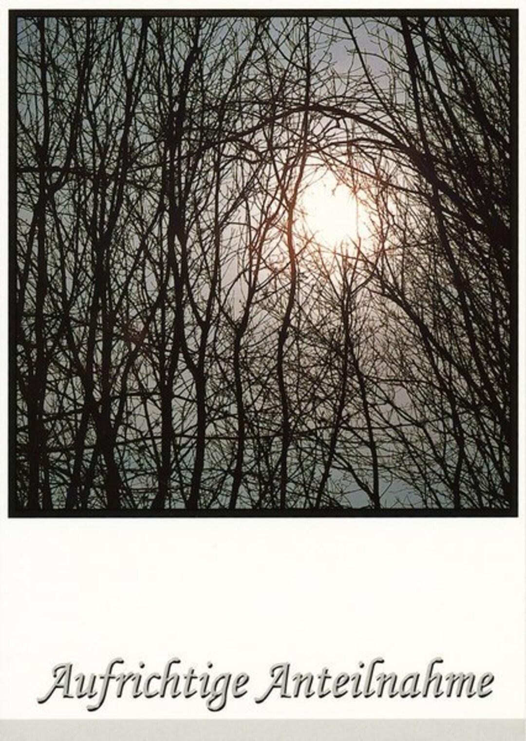 Mourning Card "sun" - Condolence Card, Sympathy Card, Mourning ...