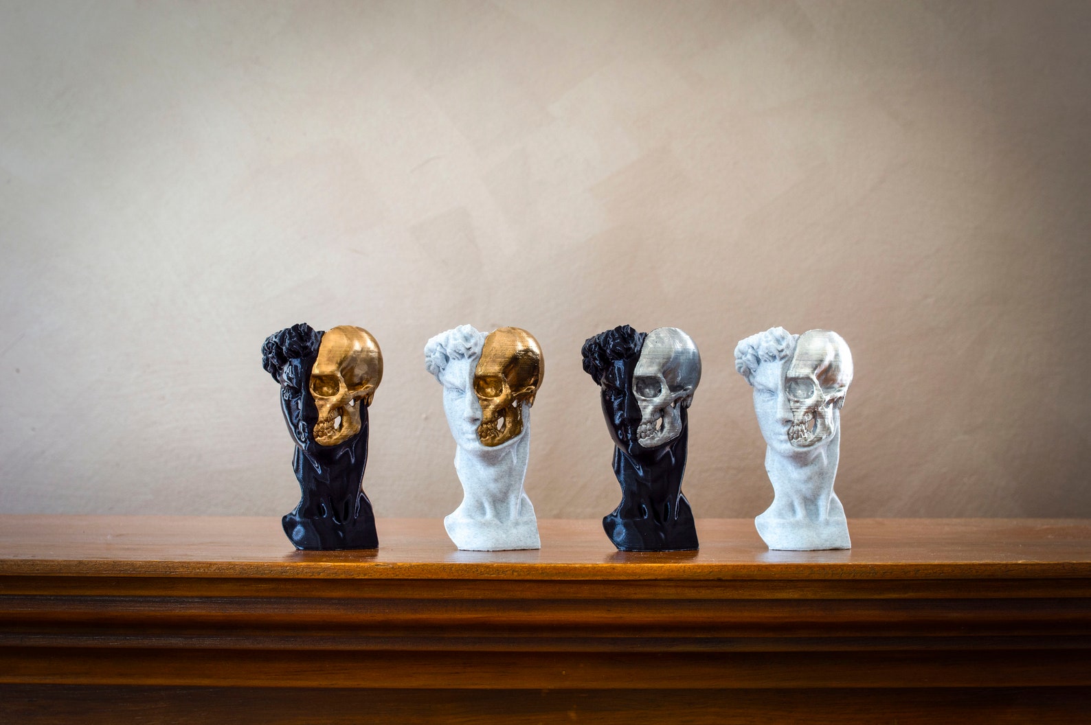 David Statue Skull Statue David Sculpture Skull Sculpture - Etsy