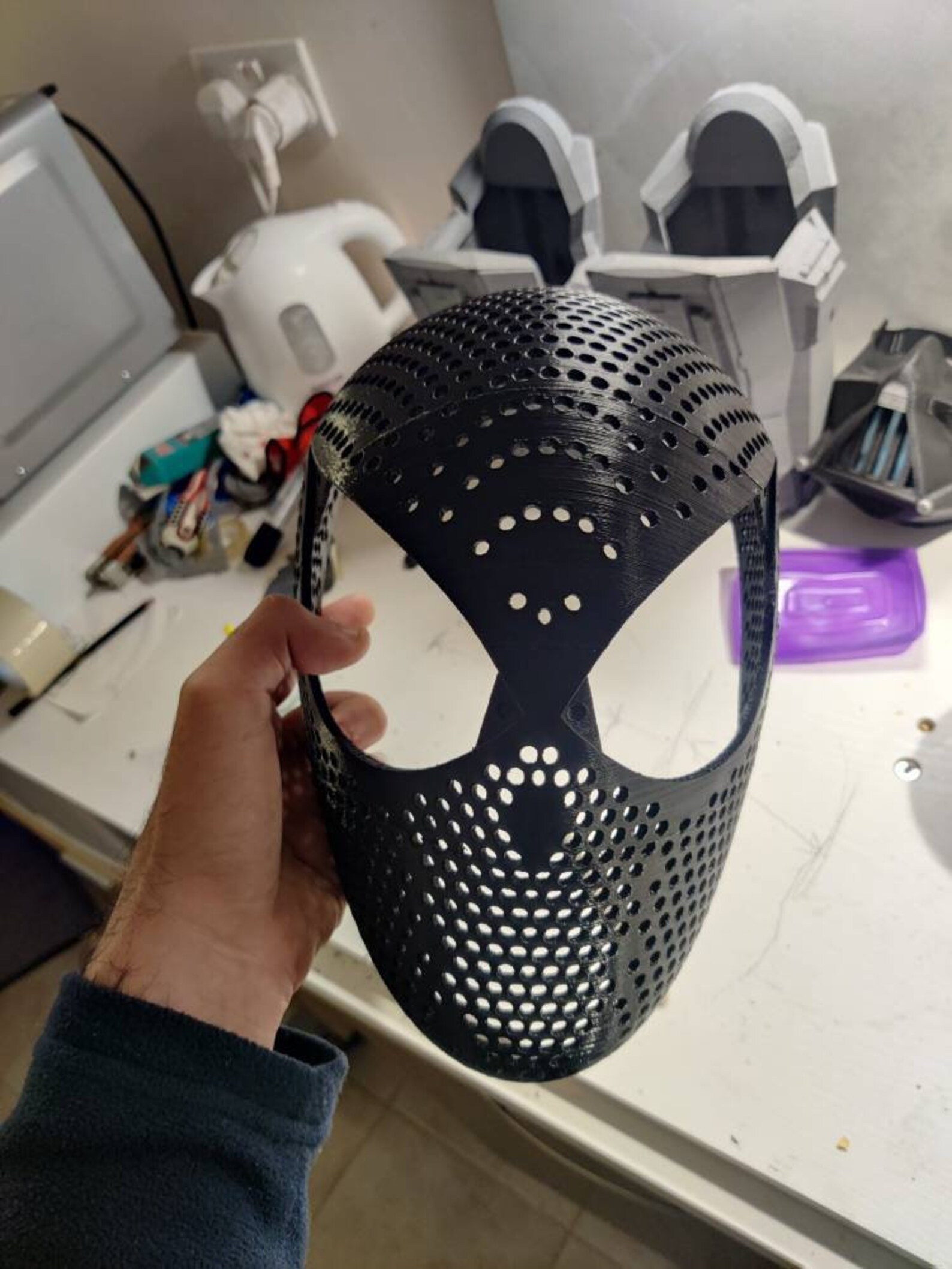 Spider Man Face Shell Mask Costume Prop Marvel Head 3D - Etsy