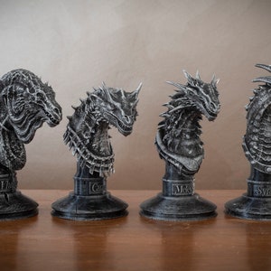Dragon Bust Statue, Vhagar, Caraxes, Meleys, Syrax, Dragon Table Top ...