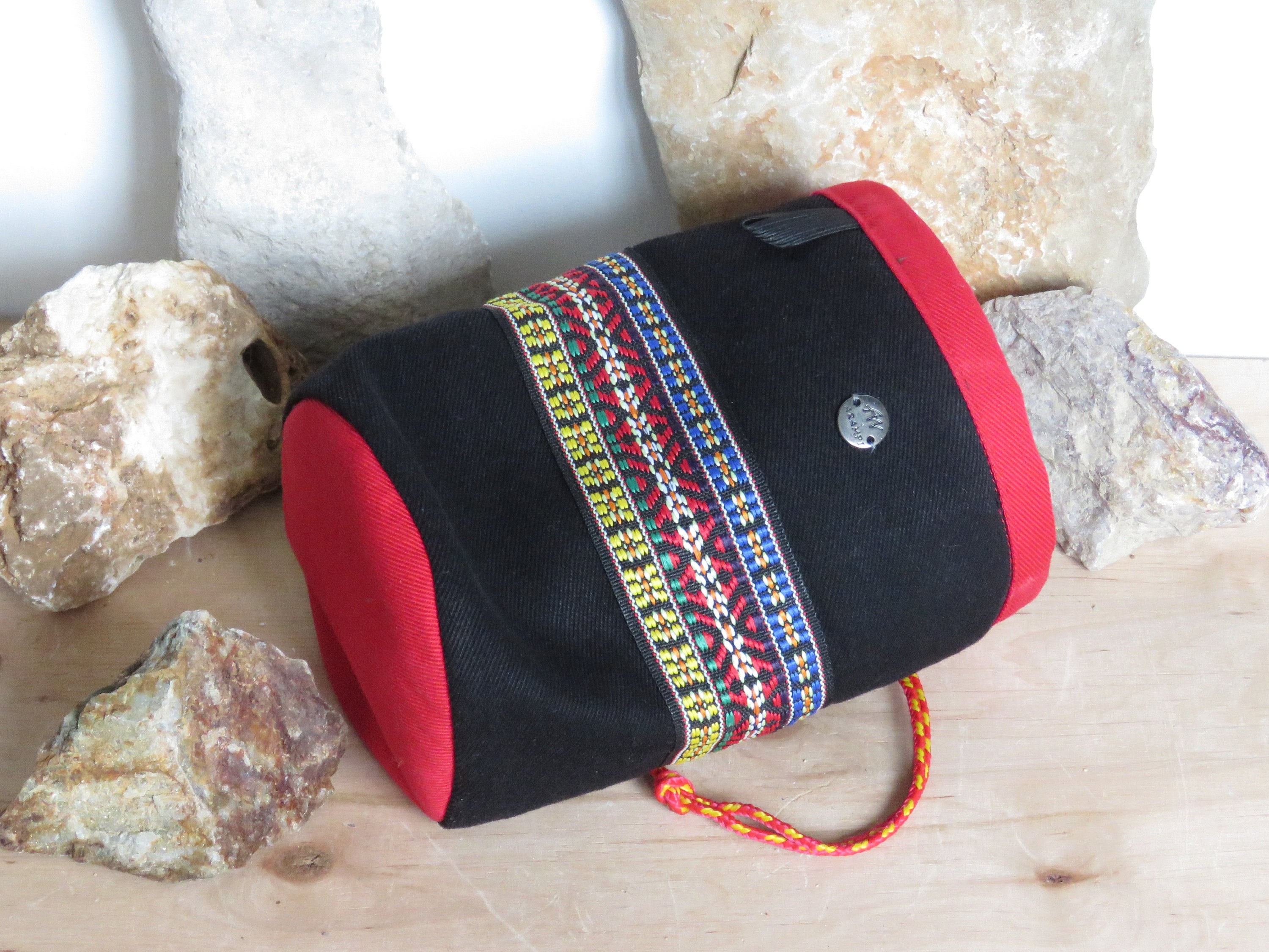 Black Chalk Bag With Colored Pattern Rock Climbing Bag - Etsy