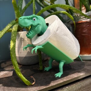 Funny T-rex Toilet Paper Holder: 3D Printed Dinosaur Bathroom Decor - Etsy