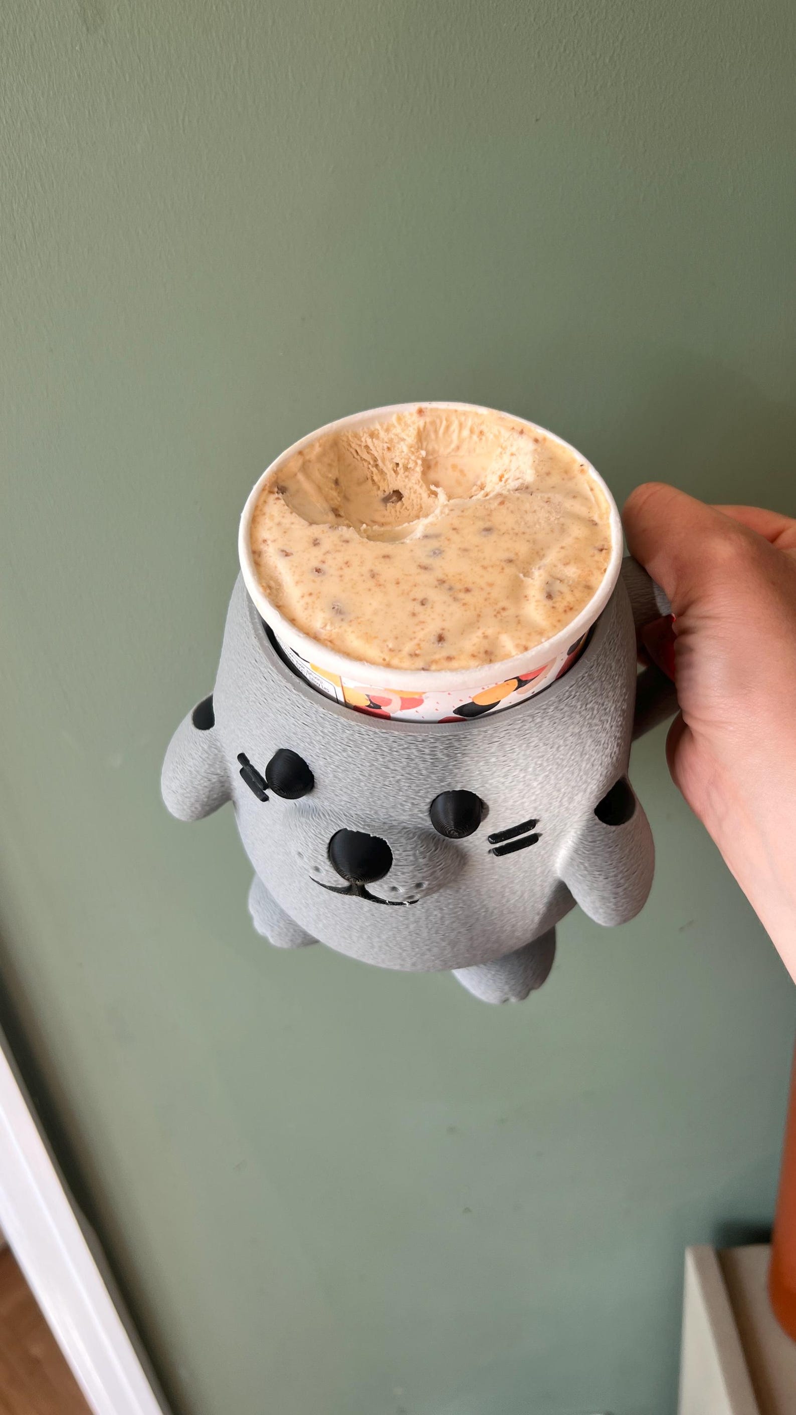 Seal Ice Cream Pint Holder – Pint Cup With Spoon Slots - Etsy