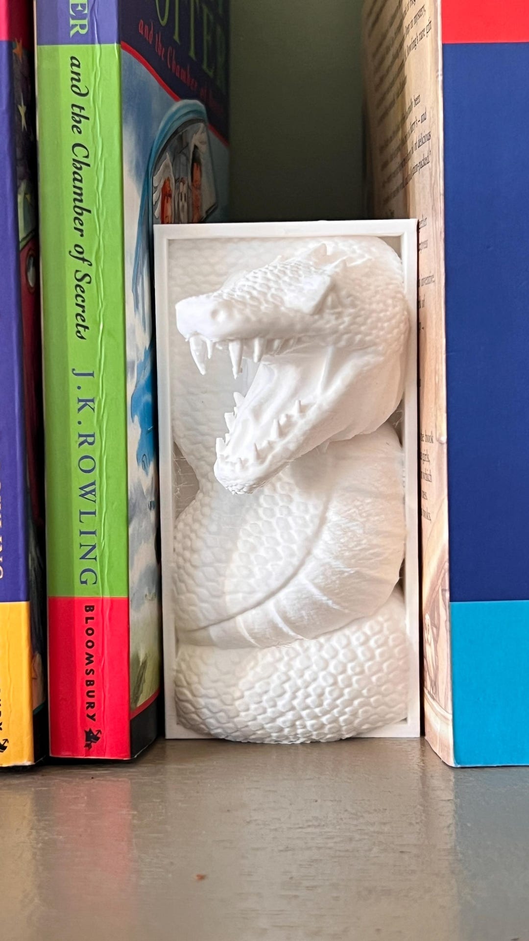 Basilisk Book Nook, Fantasy Serpent Bookshelf Decor - Etsy UK