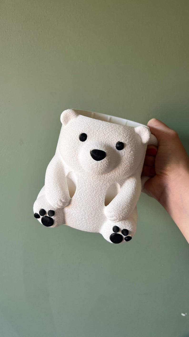Polar Bear Ice Cream Pint Holder: 3D Printed Cozy With Spoon Slot - Etsy