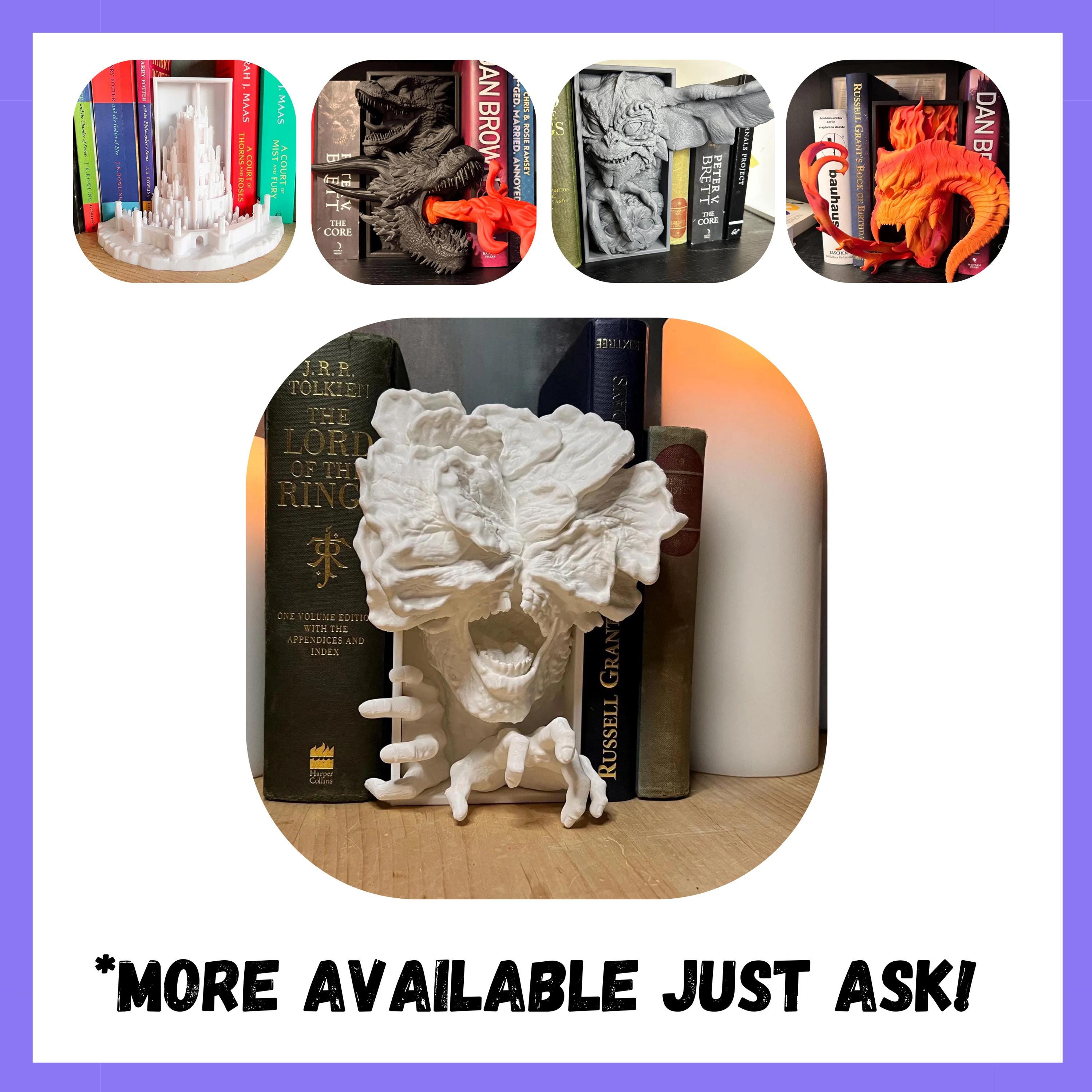 Green Alien Bookend Set: Sci-fi Bookshelf Decor - Etsy