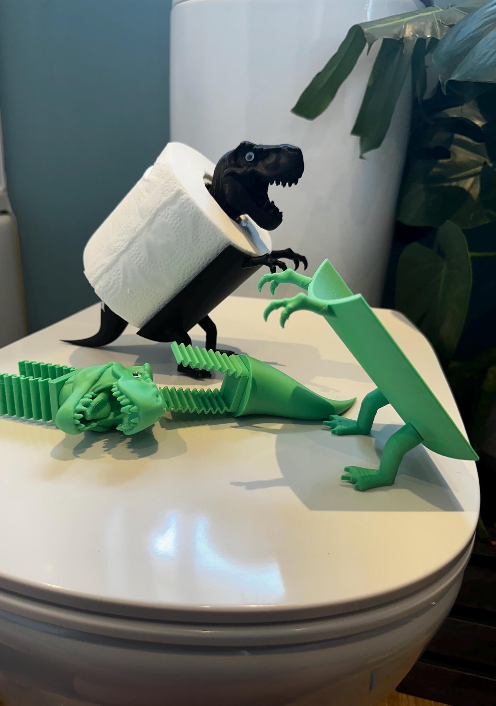 Funny T-rex Toilet Paper Holder: 3D Printed Dinosaur Bathroom Decor - Etsy