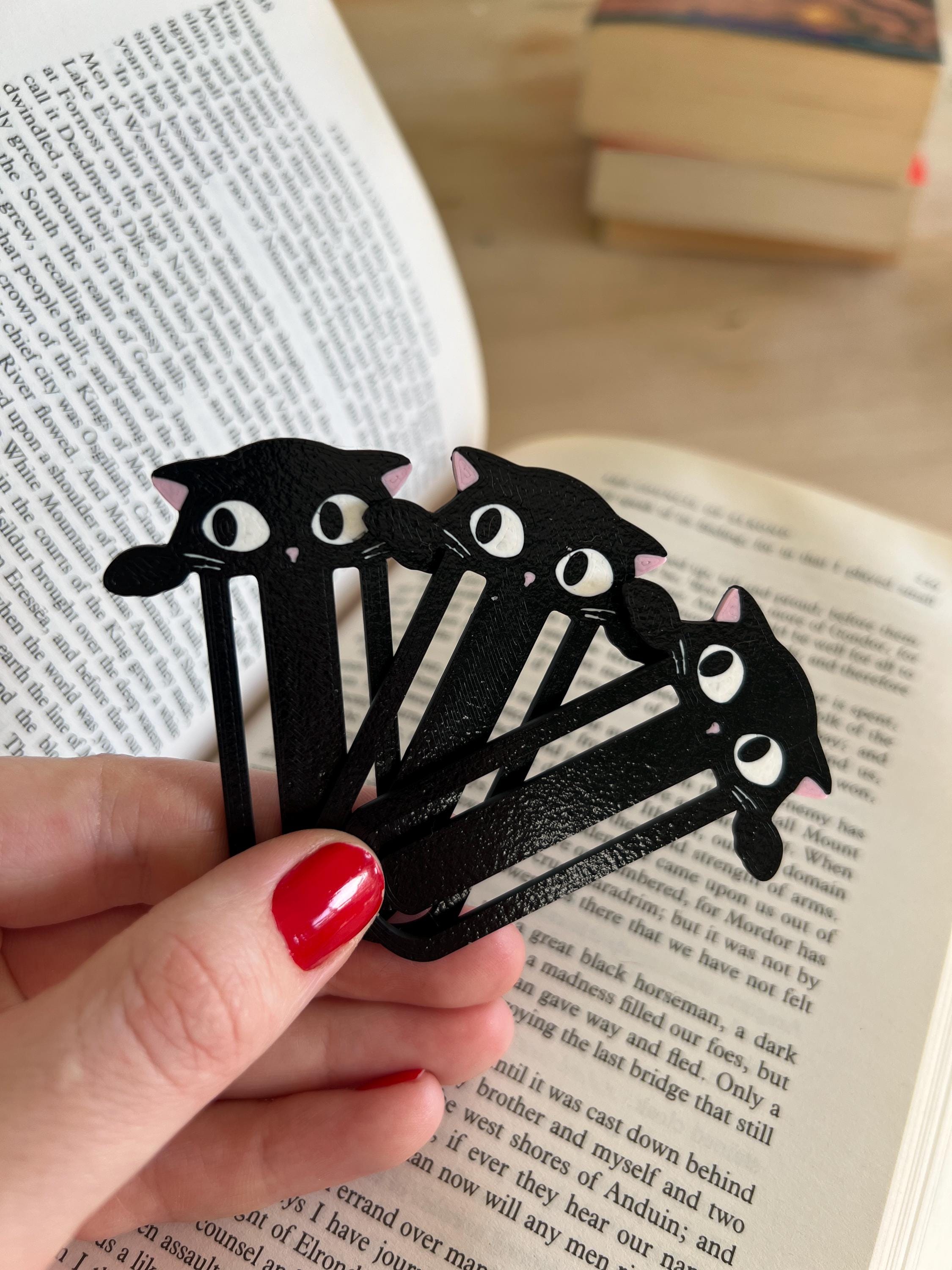 Midnight Meow Black Cat Bookmark, Cute Kitty Clip for Readers, Single ...