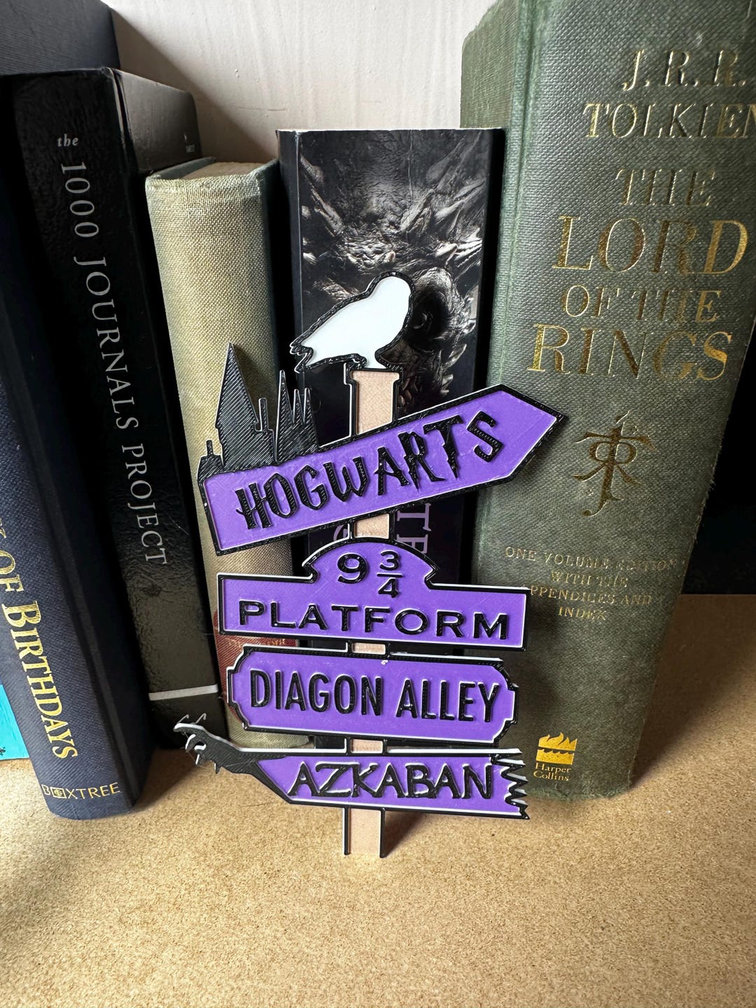 Wizard Directional Sign Decor 3D Printed Hogwarts Platform 9 3/4 Diagon ...