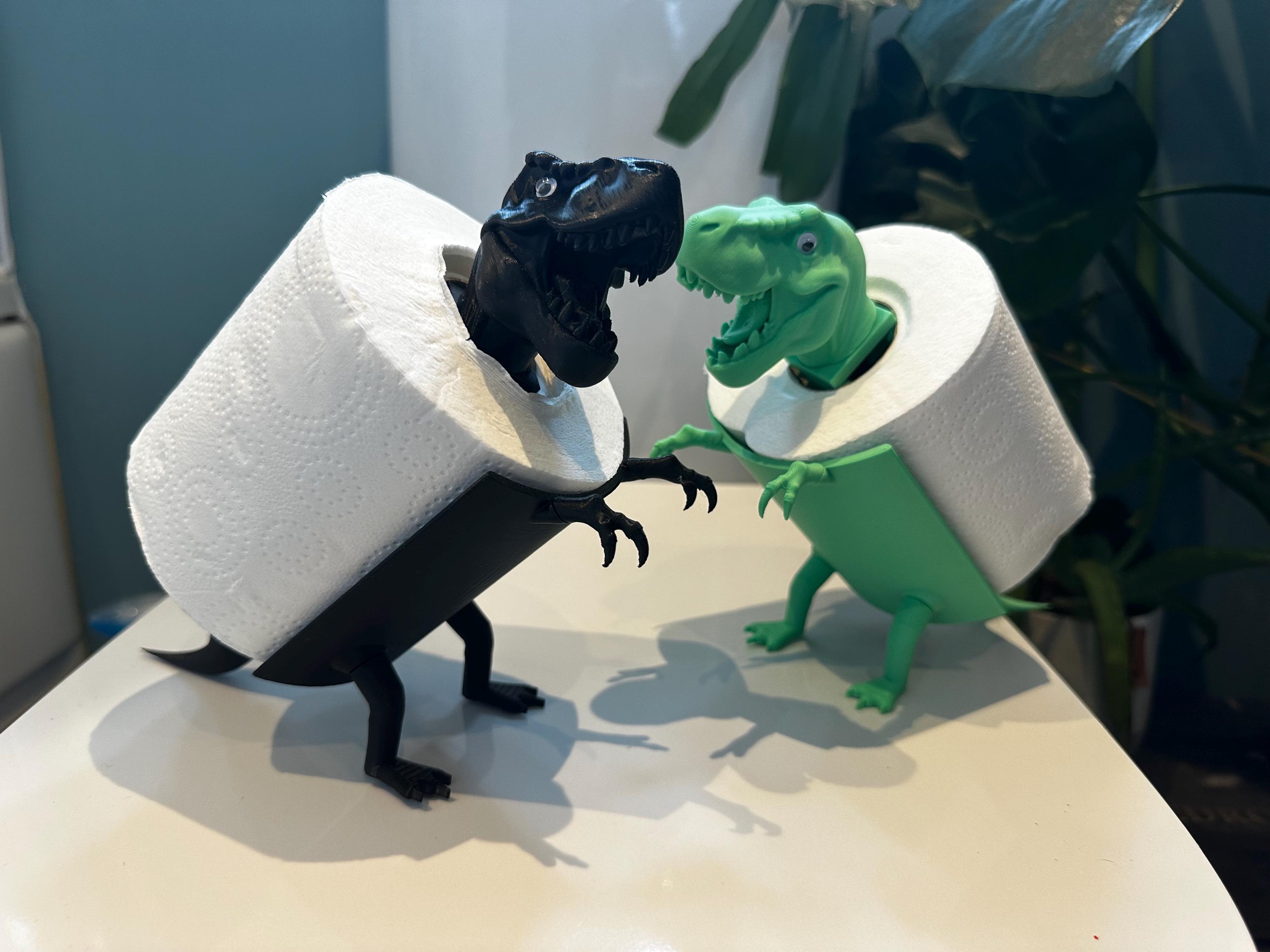 Funny T-rex Toilet Paper Holder: 3D Printed Dinosaur Bathroom Decor - Etsy
