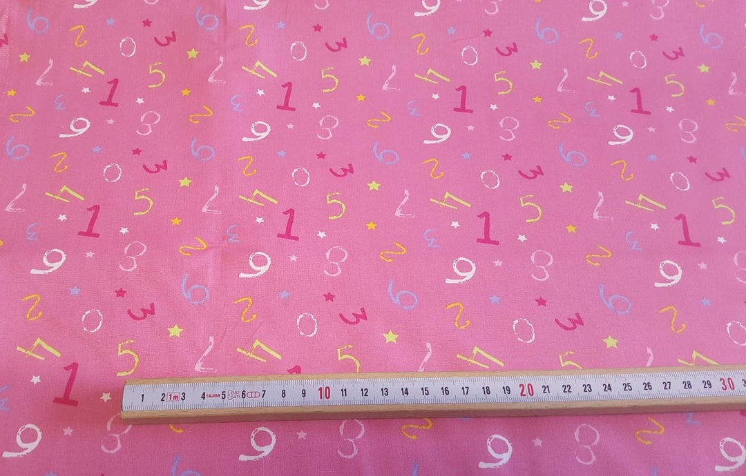 Cotton Fabric, Woven Fabric "numbers" - Etsy