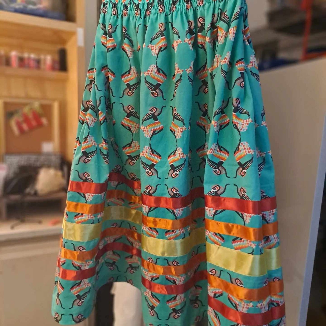 Raven Dancer Custom Printed Fabric Ribbon Skirt - Etsy