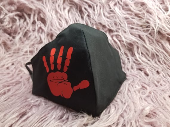 MMIW Red Hand Print Mask Double Layer 100% Cotton | Etsy