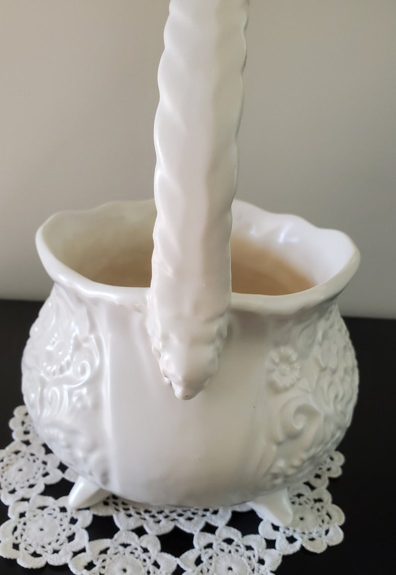 Vintage Hull Creamware Planter/flower Pot Basket - Etsy