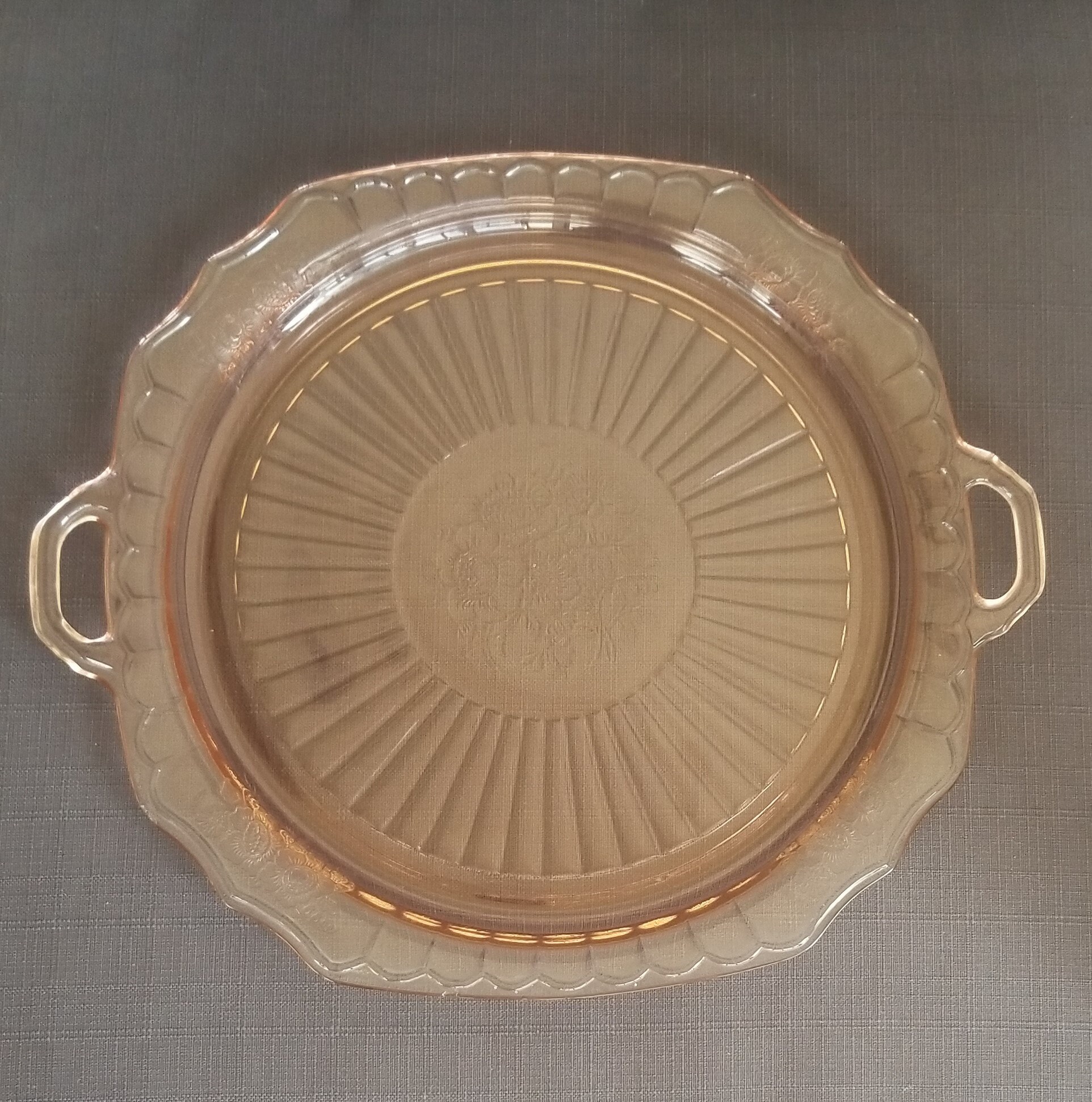 Vintage Mayfair Open Rose 12 Cake Plate Collectible Glass Art ...