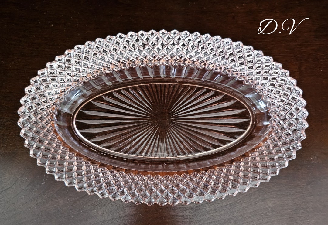 Vintage Anchor Hocking Pink Depression Glass Bowl, Miss America Pattern ...