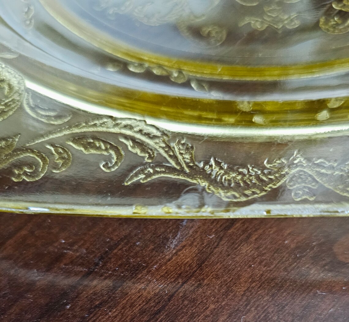 Vintage Federal Glass Amber Color Depression Plates-set of 4 - Etsy