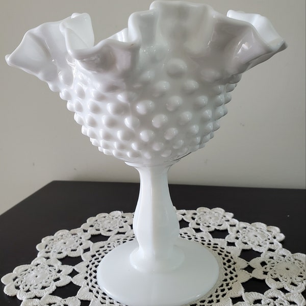 Fenton Milk Glass Candy Dish - Etsy