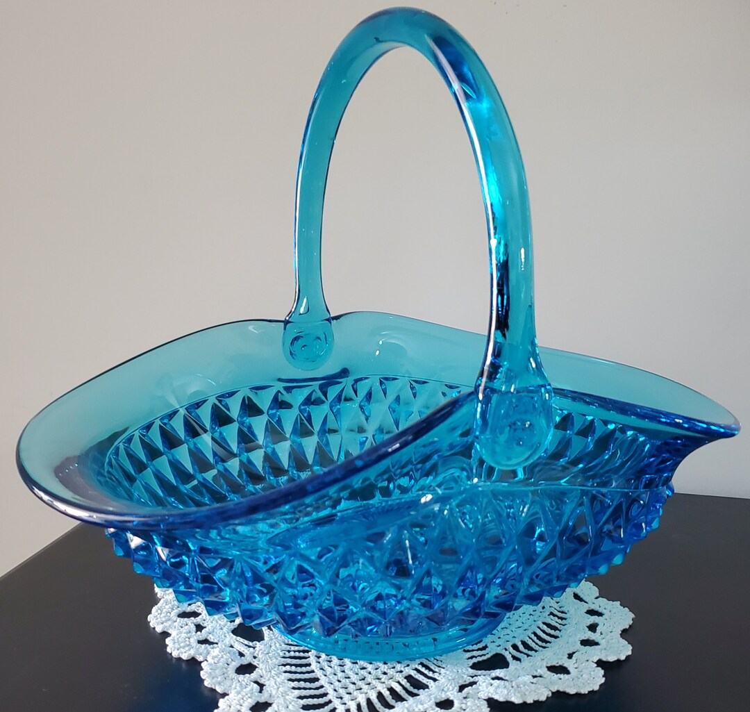 Vintage Tiara Glass by Indiana in the Blue Diamond Point Pattern large ...