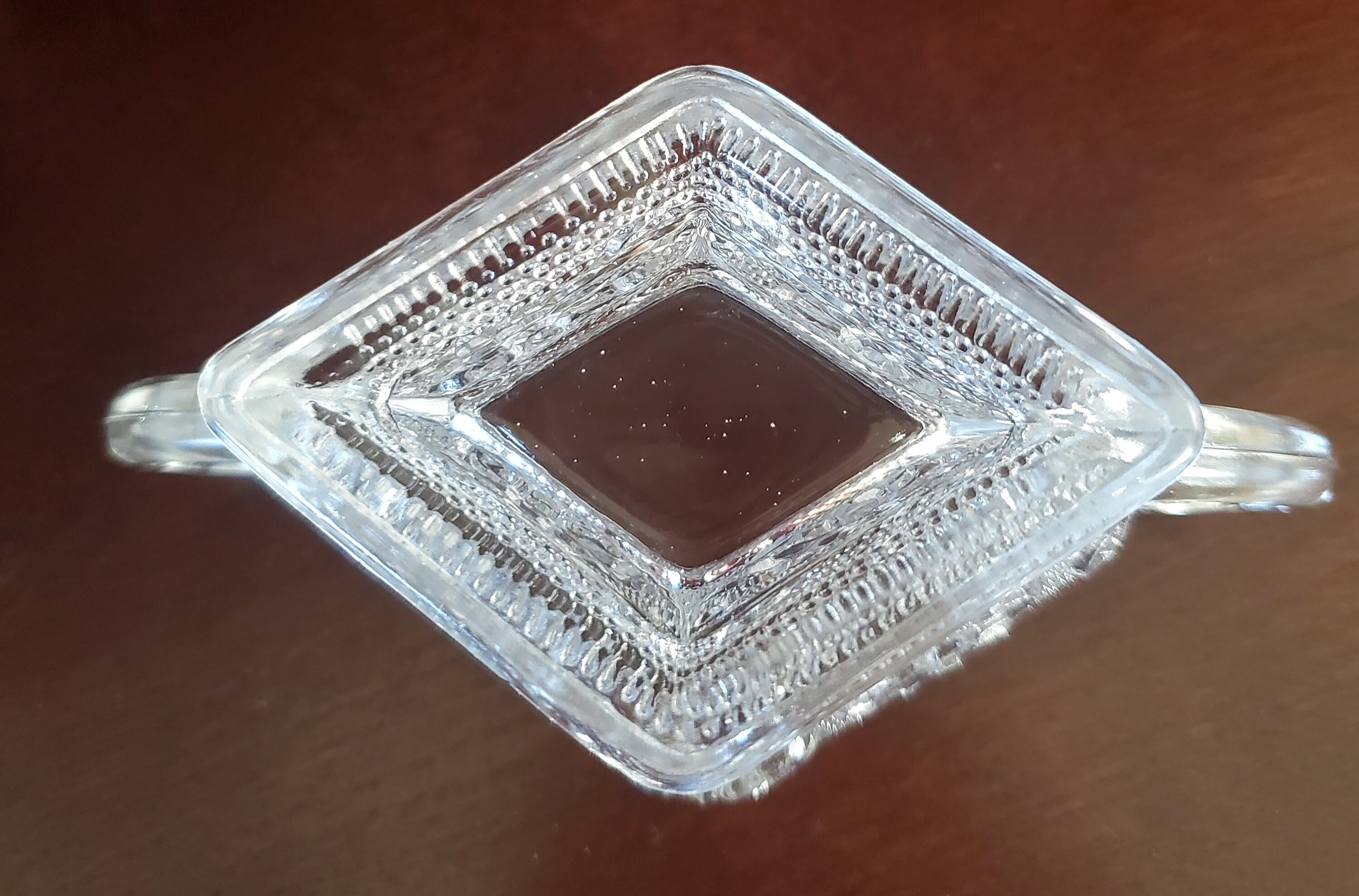 Vintage-tiara Clear Depression Glass Creamer and Sugar Diamond - Etsy