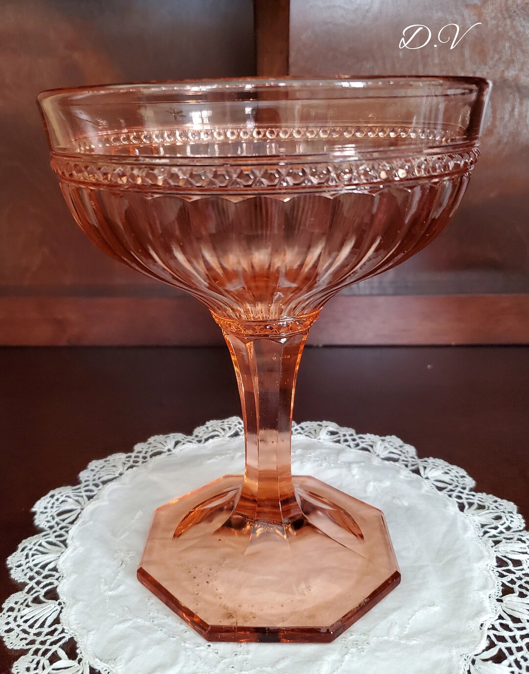 Vintage Imperial Glass "fancy Colonial" Rose Pink Compote - Etsy