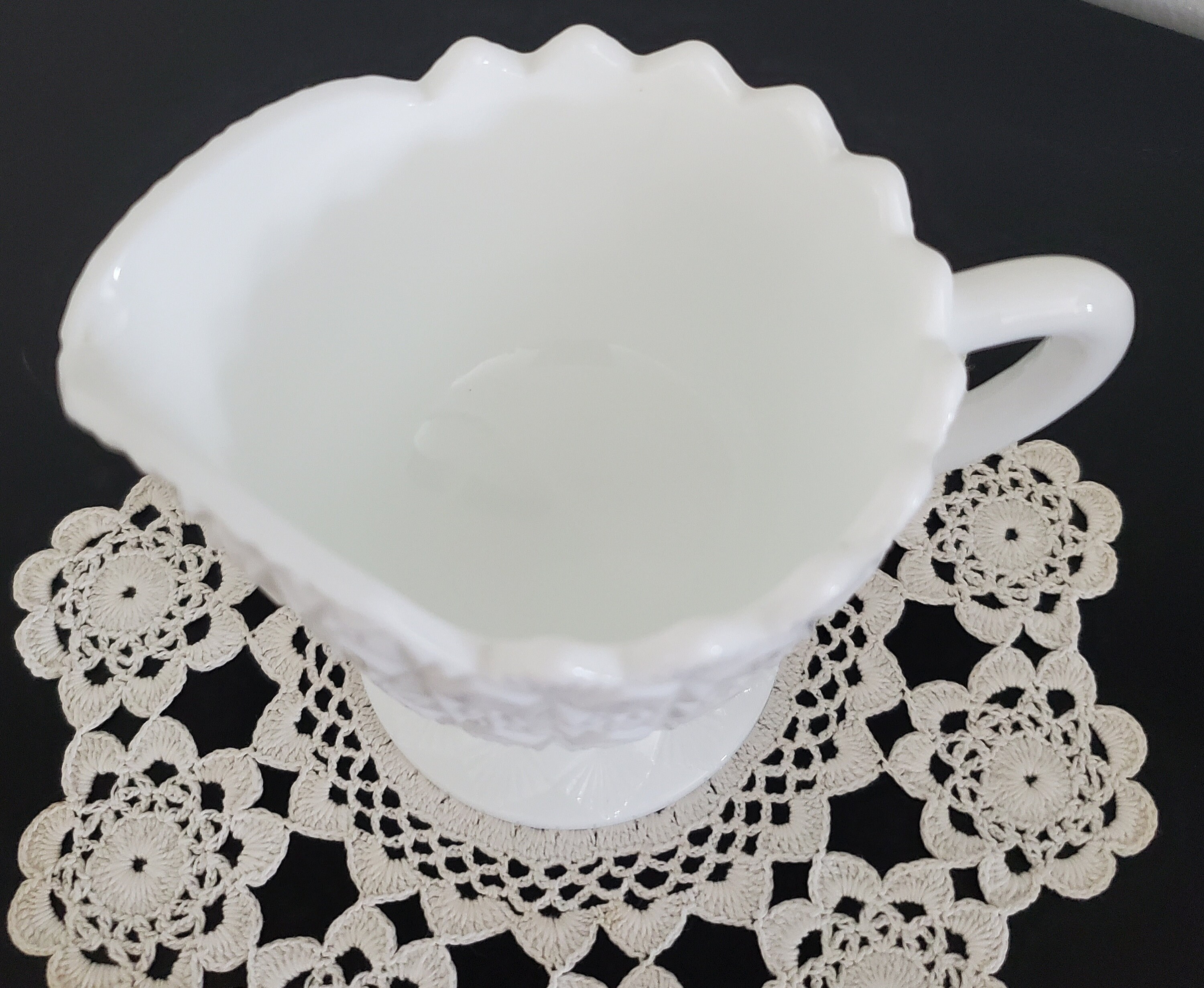 Vintage Indiana Glass Diamond Pattern Milk Glass Footed - Etsy